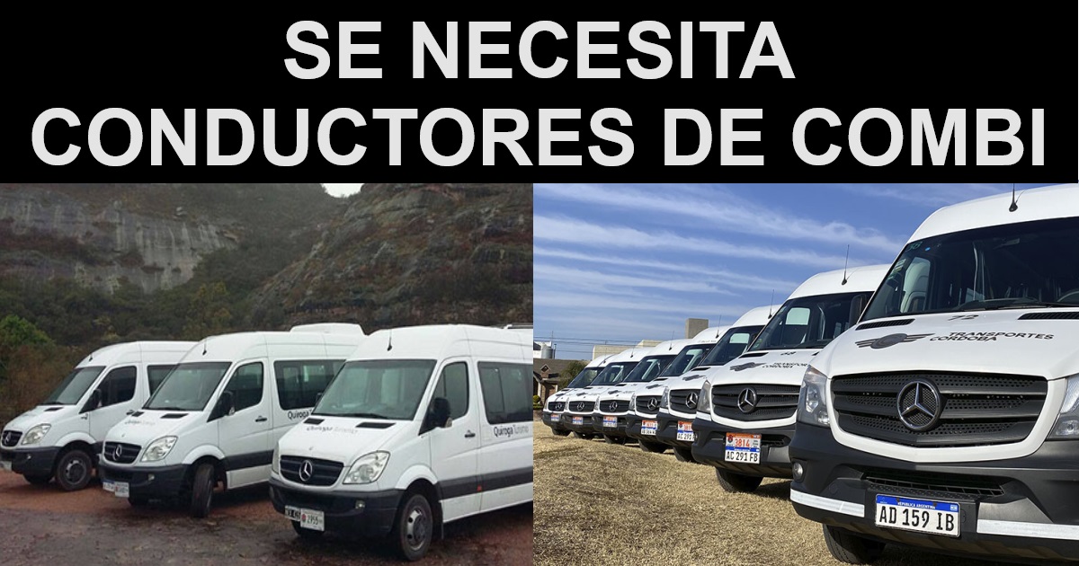 Se necesita conductores de Combi
