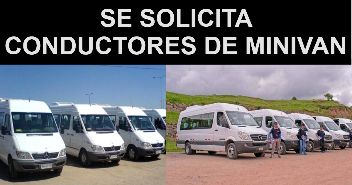 Se necesita conductores de Minivan