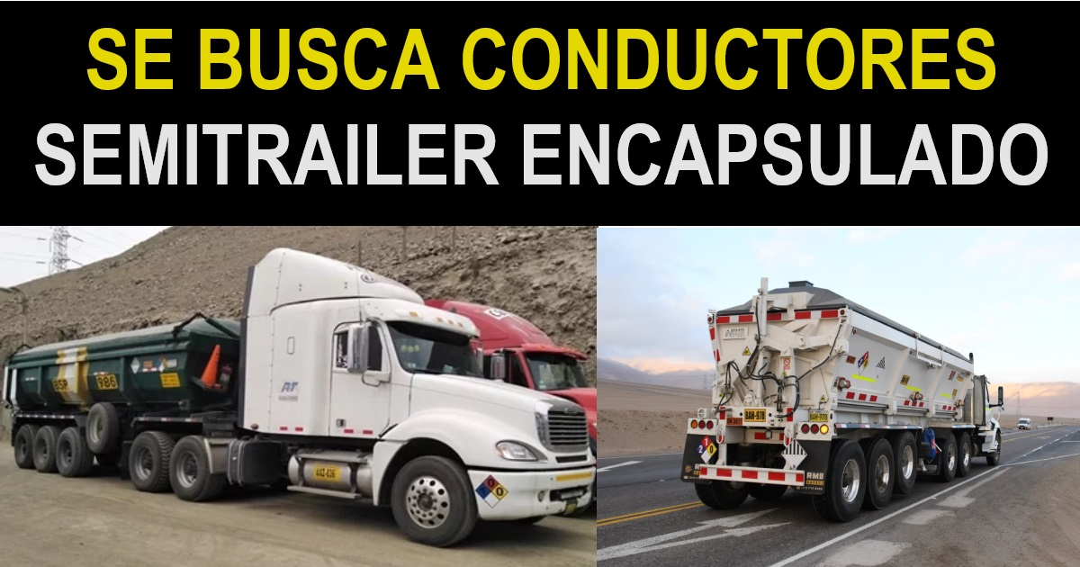 Se necesita conductores para semitrailer encapsulado