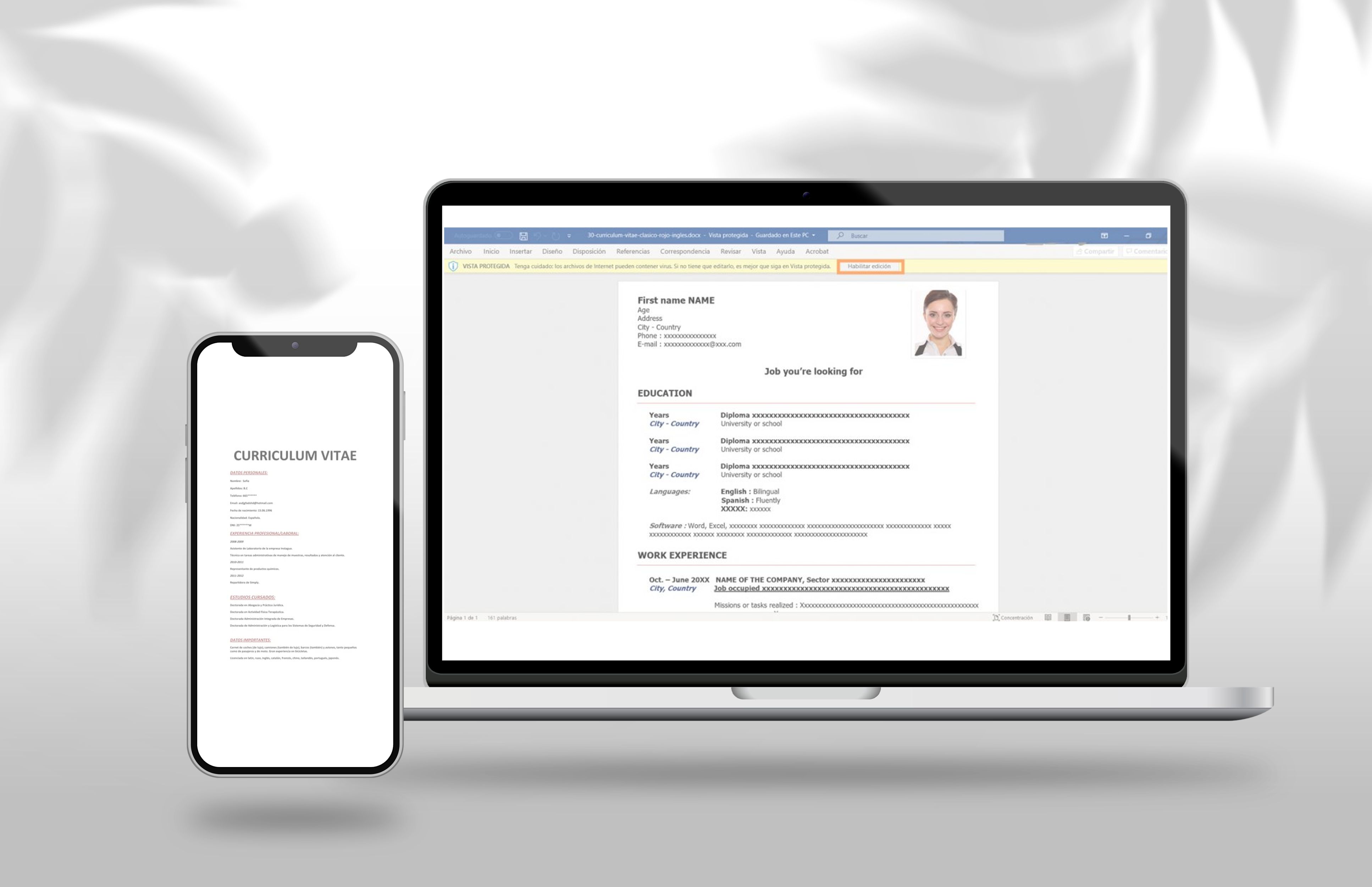 Como hacer un currículum en Word o PDF